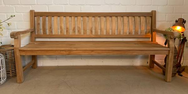 Gartenbank Ergo Teakholz Bank 200 cm Gartenmöbel Teak Sitzbank